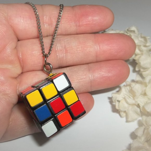 Fashion Jewelry | Jewelry | Vintage Necklace Rubiks Cube Rubik Puzzle ...